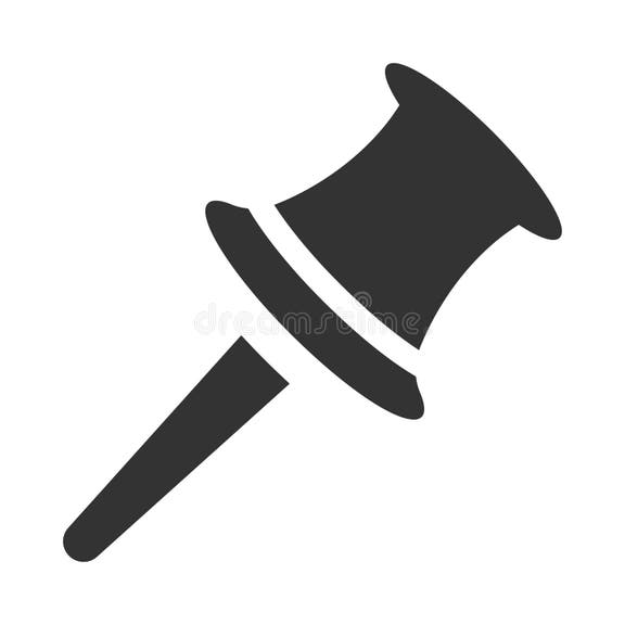 Attach Pin icon stock vector. Illustration of tool, symbol - 270349483