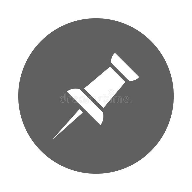 Attach pin icon stock illustration. Illustration of needle - 264692684