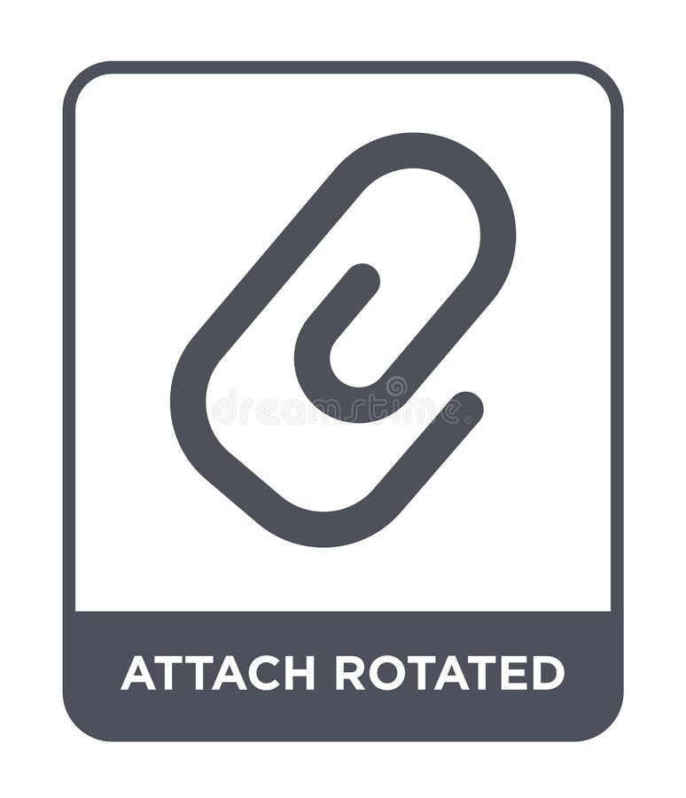 Attach Rotated Icon in Trendy Design Style. Attach Rotated Icon ...