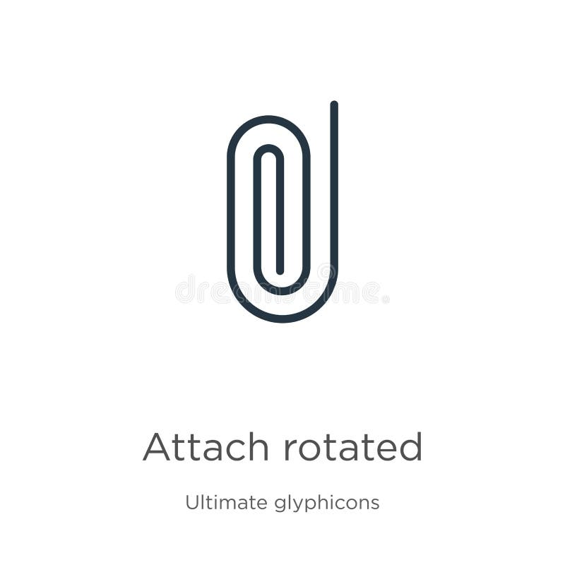 Attach Rotated Icon Vector. Trendy Flat Attach Rotated Icon from ...
