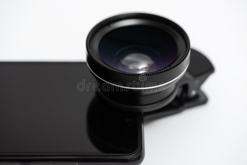 Attachable Camera Lens for a Smartphone Stock Image - Image of ...