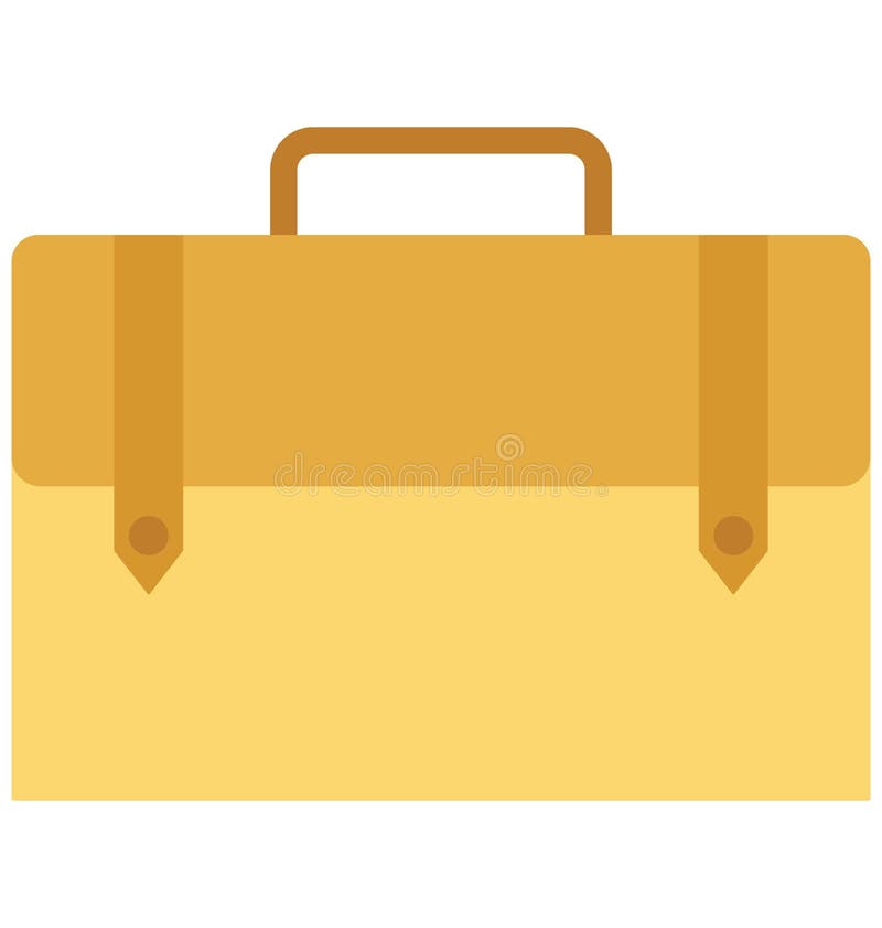 Briefcase Color Isolated Vector Icon That Easily Can Be Modified And ...