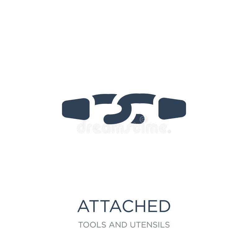 Attached Icon in Trendy Design Style. Attached Icon Isolated on White ...