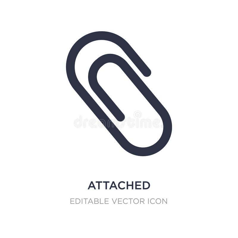 Attached Icon on White Background. Simple Element Illustration from ...