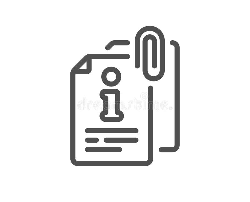 Attached Info Line Icon. Information Guide Sign. Vector Stock Vector ...