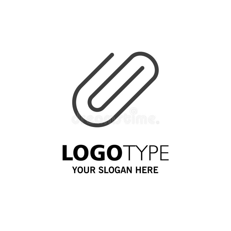 Attachment, Attach, Clip, Add Business Logo Template. Flat Color Stock ...