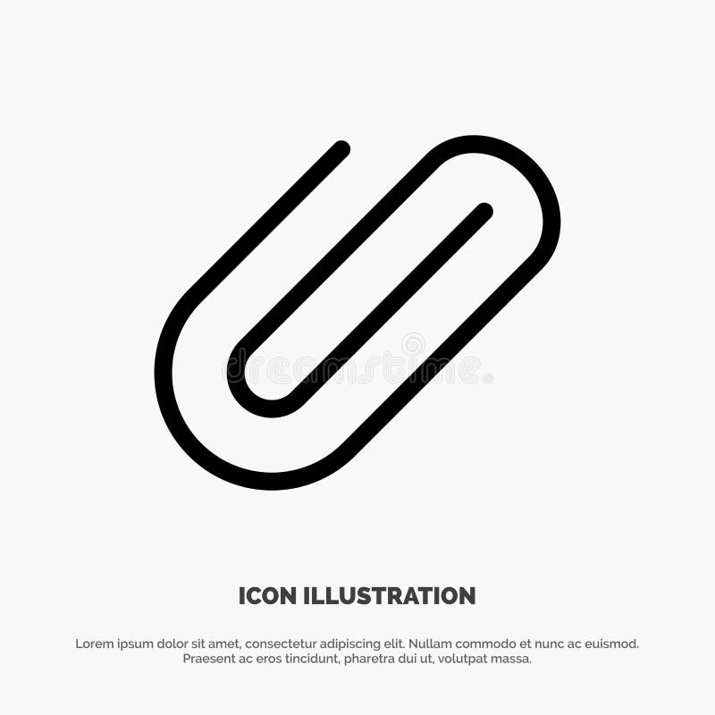 Attachment, Attach, Clip, Add Line Icon Vector Stock Vector ...