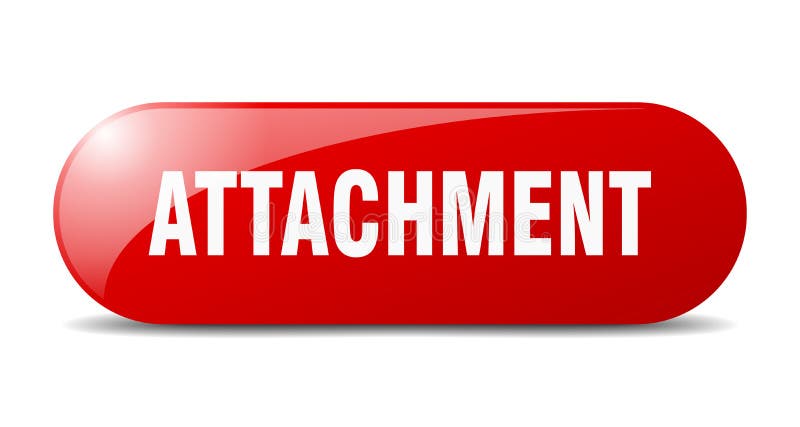 Attachment Button. Sticker. Banner. Rounded Glass Sign Stock Vector ...