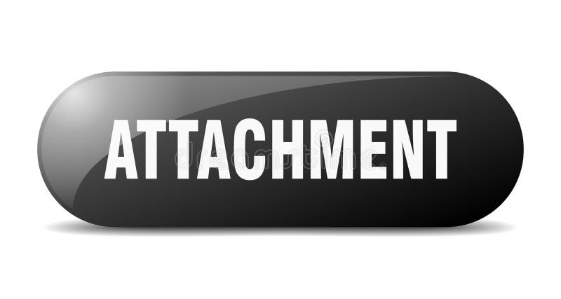 Attachment Button. Sticker. Banner. Rounded Glass Sign Stock Vector ...