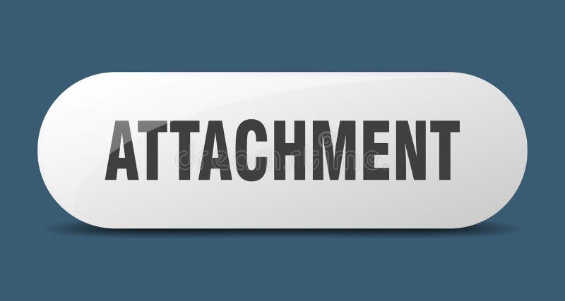 Attachment Button. Sticker. Banner. Rounded Glass Sign Stock Vector ...