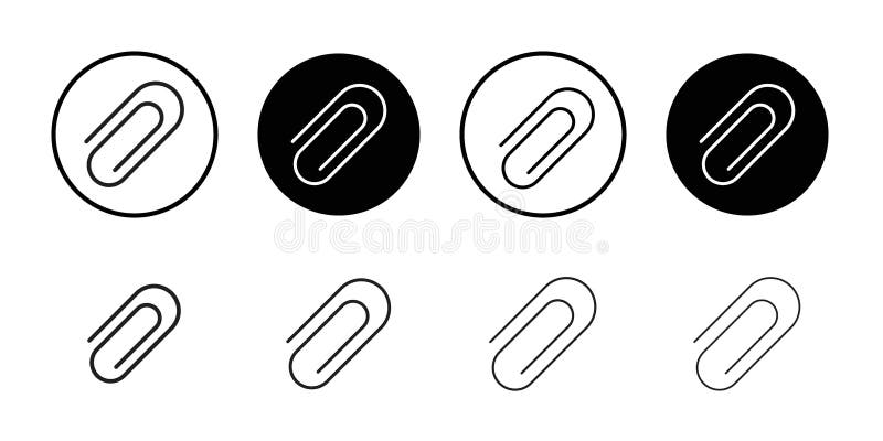 Attachment Clip Icon Isolated Flat Vector in Outline Stock Vector ...