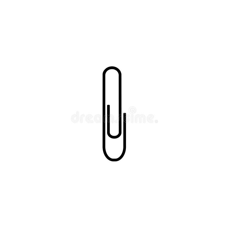 Attachment Clip Icon. Attachment Clip Vector on White Background Stock ...