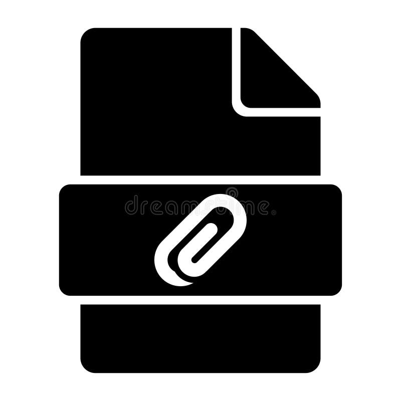 Attachment File Format Icon Stock Vector - Illustration of icon ...