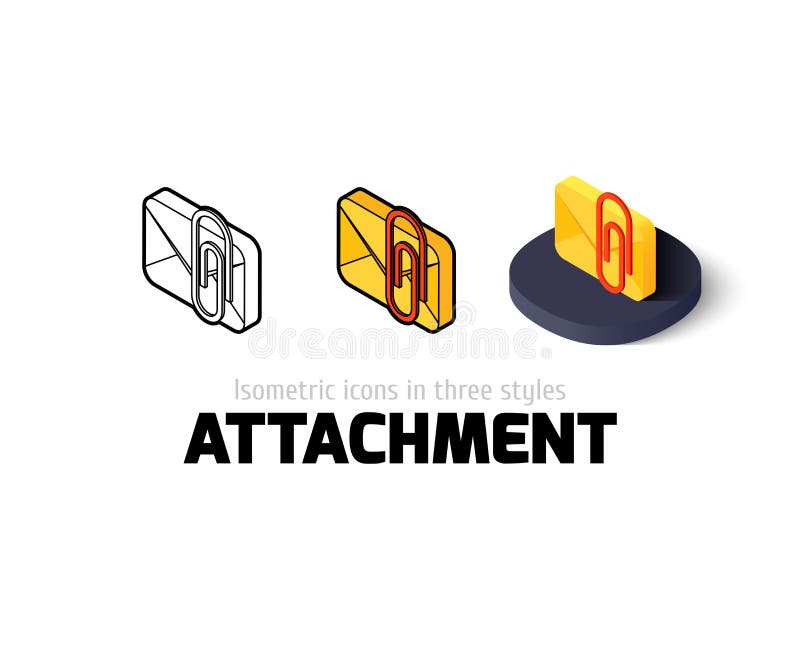 Attachment Icon in Different Style Stock Vector - Illustration of ...