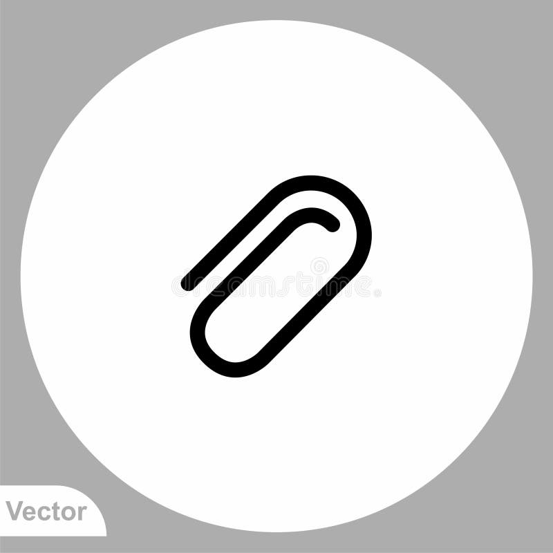 Attachment Vector Icon Sign Symbol Stock Vector - Illustration of ...