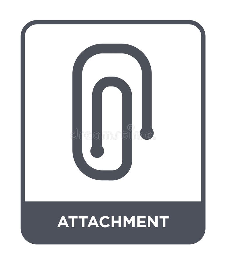 Attachment Icon in Trendy Design Style. Attachment Icon Isolated on ...