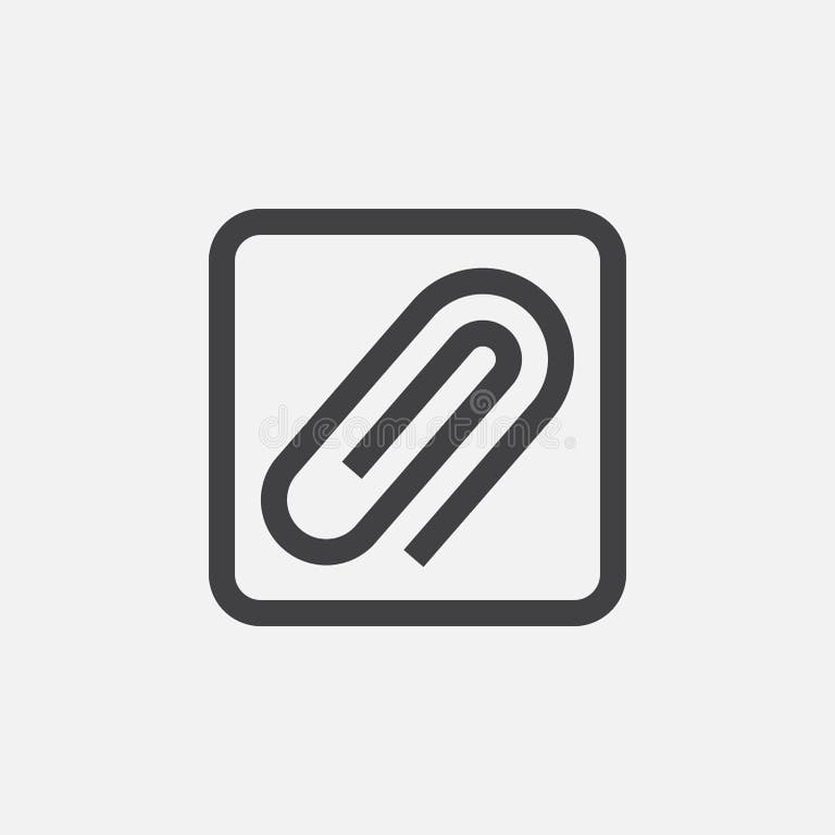 Attachment Icon Vector Illustration Isolated on White . Stock Vector ...