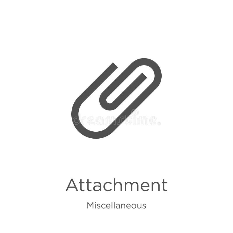Attachment Icon Vector from Miscellaneous Collection. Thin Line ...