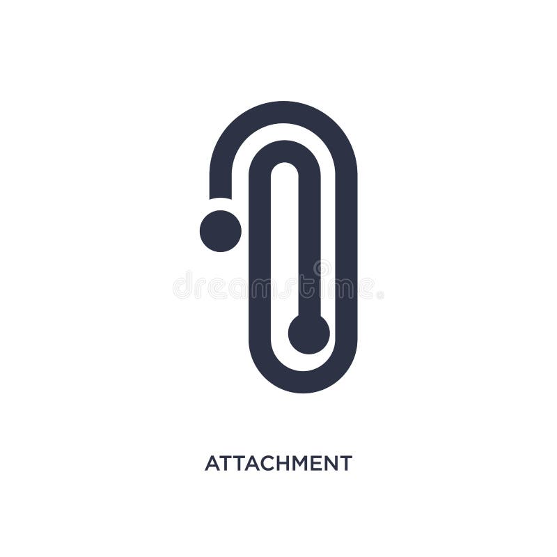 Attachment Icon on White Background. Simple Element Illustration from ...