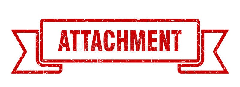 Grunge Red Attachment Word Round Rubber Stamp on White Background Stock ...