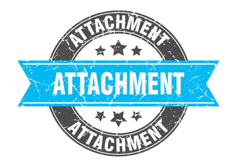 Attachment Round Ribbon Isolated Label. Attachment Sign Stock Vector ...
