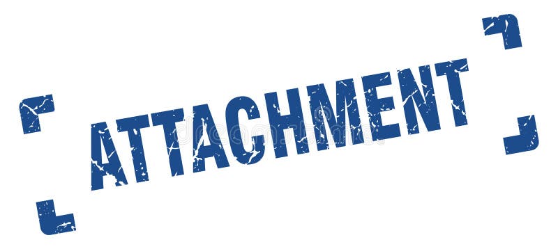 Attachment Stamp. Square Grunge Sign Isolated on White Background Stock ...