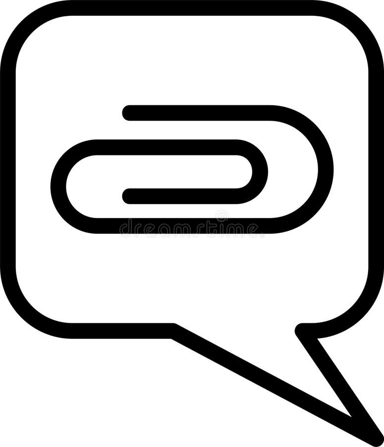 Attachment Vector Icon stock vector. Illustration of sharing - 388689386