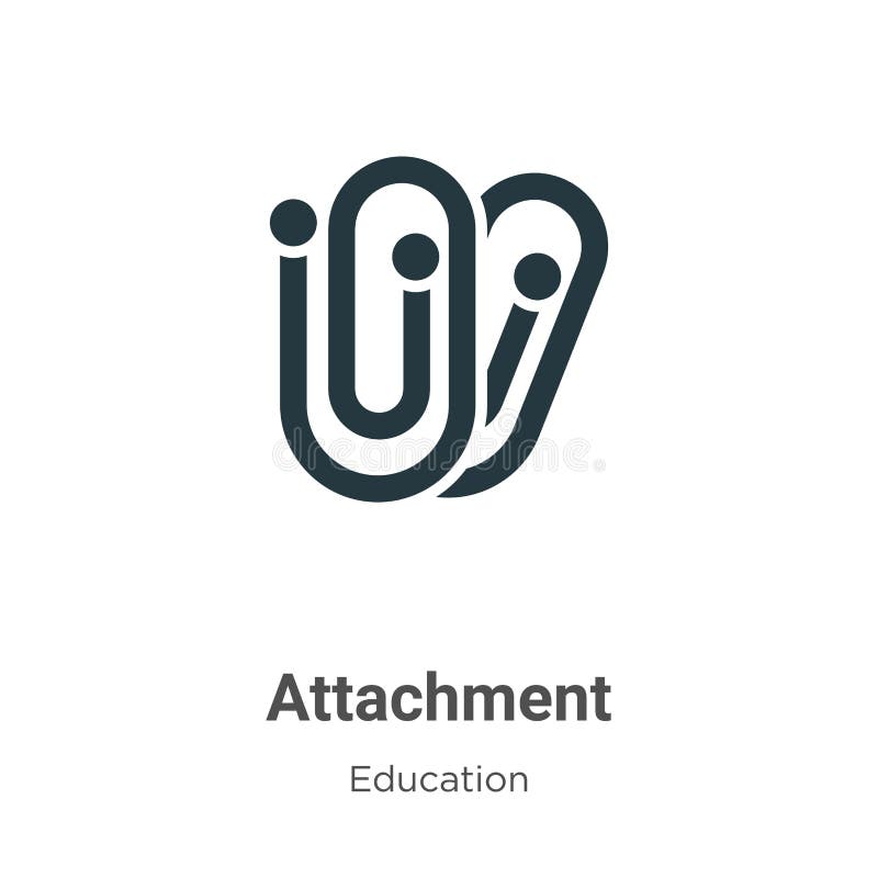 Attachment Vector Icon on White Background. Flat Vector Attachment Icon ...