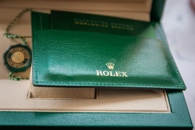 Attachments in Rolex Watch Box with the Logo Editorial Photo - Image of ...