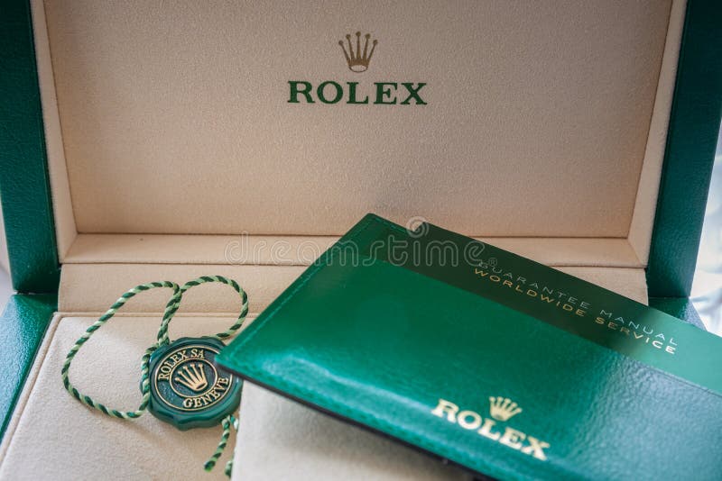 Attachments in Rolex Watch Box with the Logo Editorial Photo - Image of ...