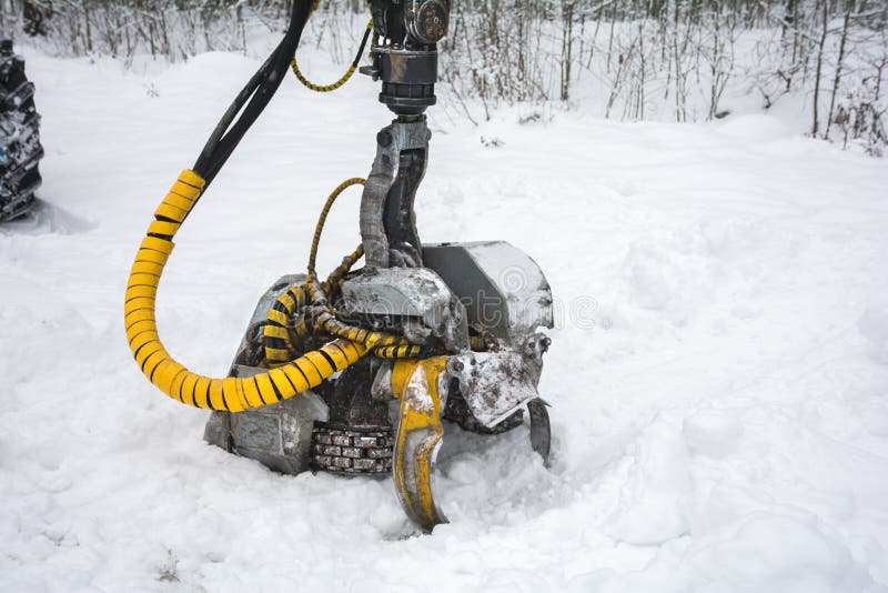 Attachments on a Tractor for Felling and Transporting Timber. the ...