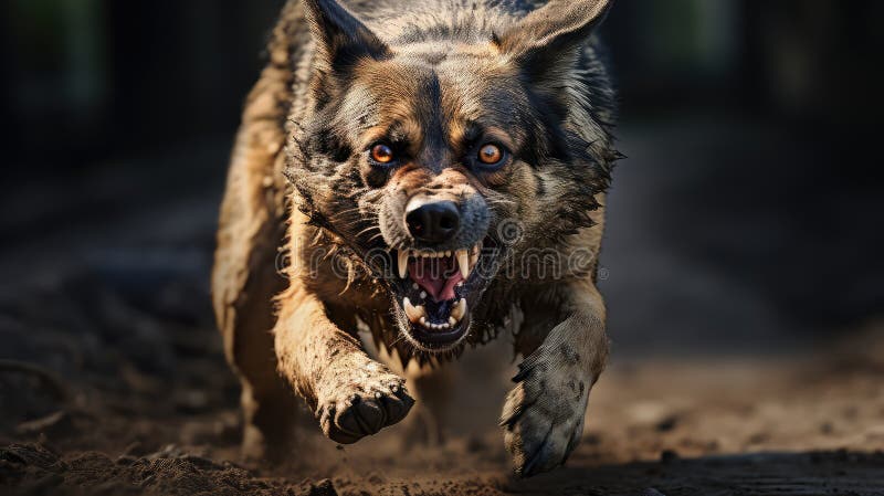 Attack attacking dog stock illustration. Illustration of attack - 307657671