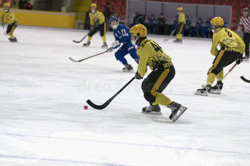 Attack in the Bandy editorial photo. Image of active - 23509086