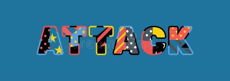 Attack Concept Word Art Illustration Stock Vector - Illustration of ...