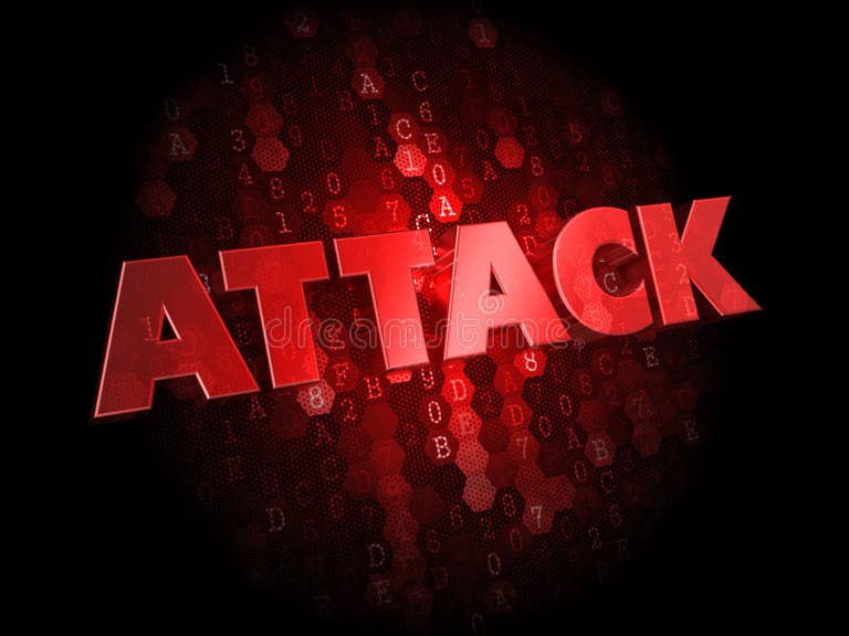Attack Dark Digital Background Red Color Text Stock Illustrations – 20 ...