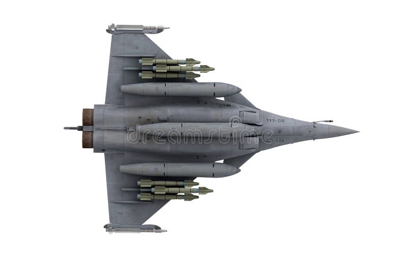 Attack Fighter Bottom View 3d Render on White Stock Illustration ...