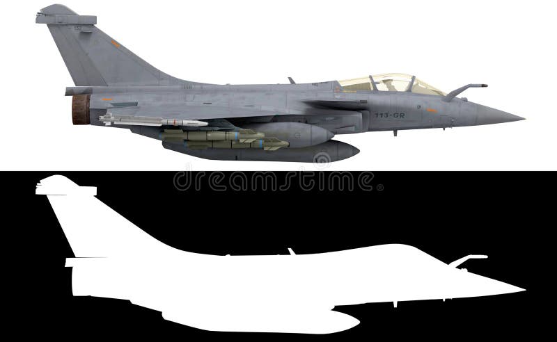 Attack Fighter Right View 3d Render on White with Alpha Stock ...