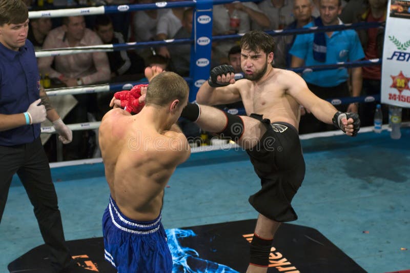 Attack with a kick editorial photography. Image of light - 28519467