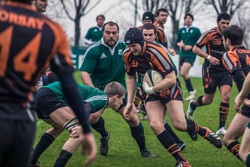 Attack in Rugby editorial stock image. Image of pushing - 28716869