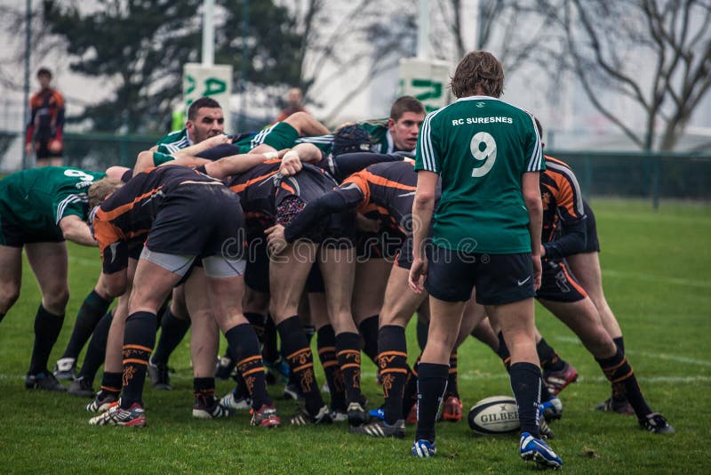 Attack in Rugby editorial image. Image of orsay, adult - 28717005