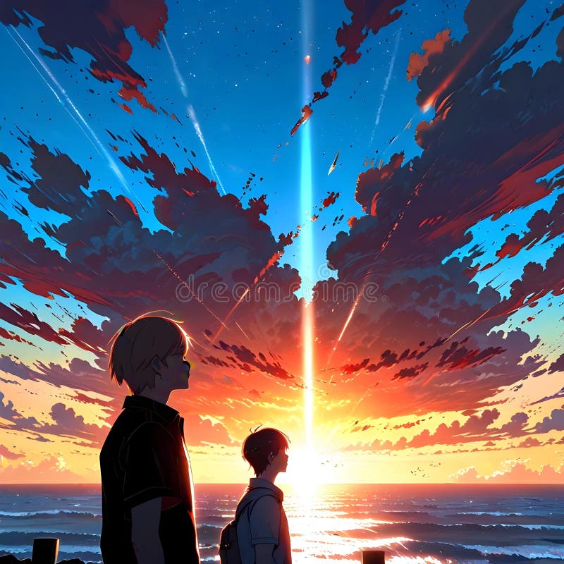 Attack on Titan Armin Looking Up at the Ocean for the First Time Stock ...