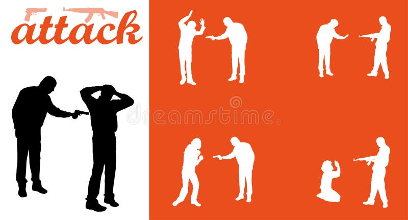Attack stock illustration. Illustration of violence, danger - 77963799