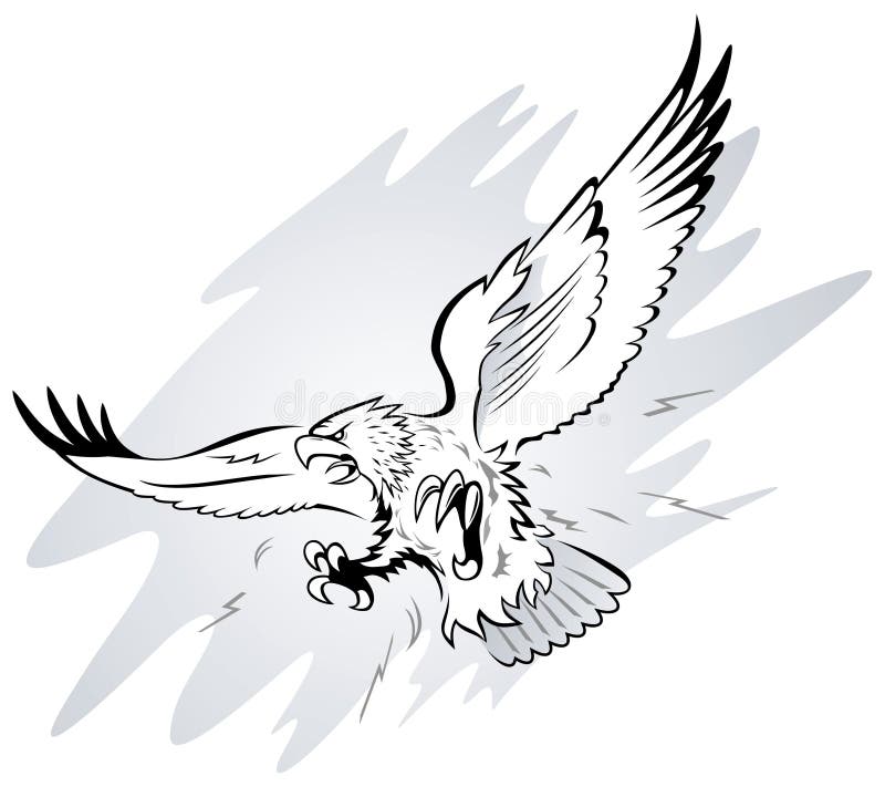 Attacking Eagle stock vector. Illustration of fighting - 10142640