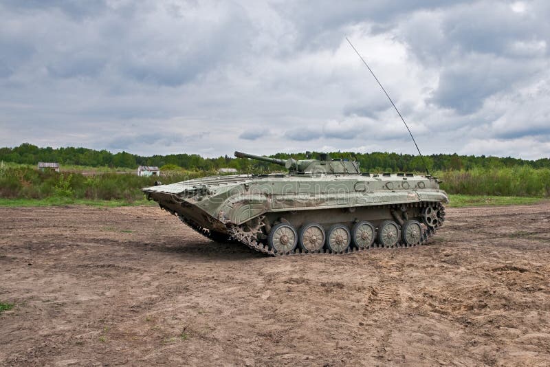 Attacking Infantry Fighting Vehicle Stock Image - Image of armored ...