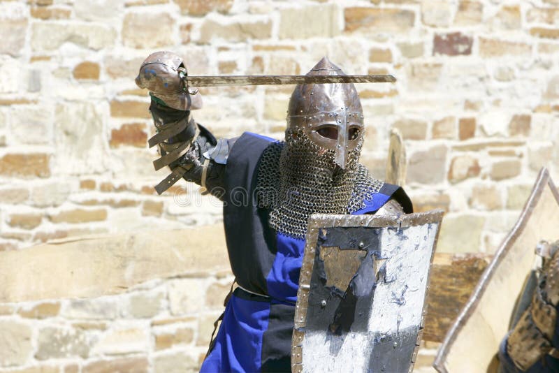 Attacking knight stock image. Image of europe, armor, courage - 4191401