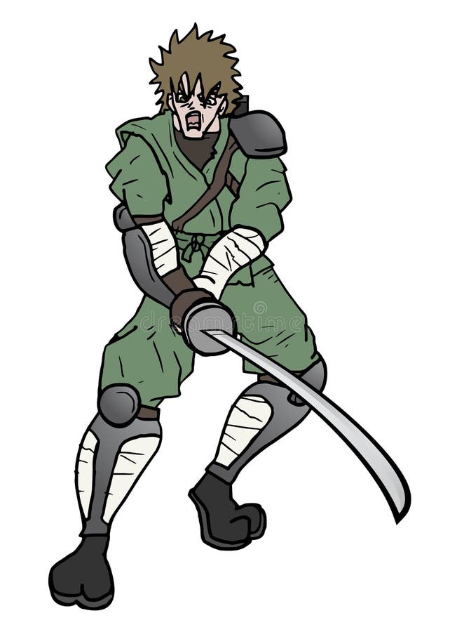 Man Jumping Sword Attack Stock Illustrations – 49 Man Jumping Sword ...