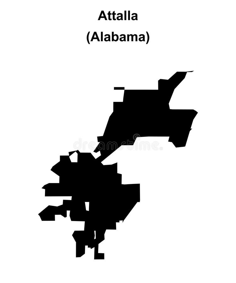 Attalla Outline Map Stock Illustrations – 2 Attalla Outline Map Stock ...