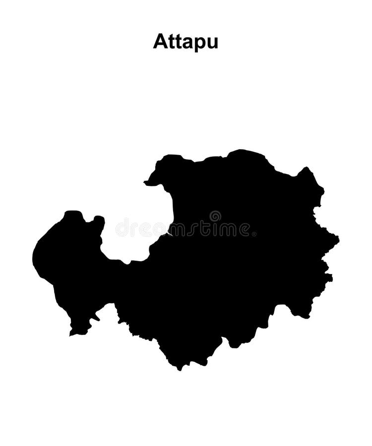 Attapu outline map stock illustration. Illustration of attapu - 360472595