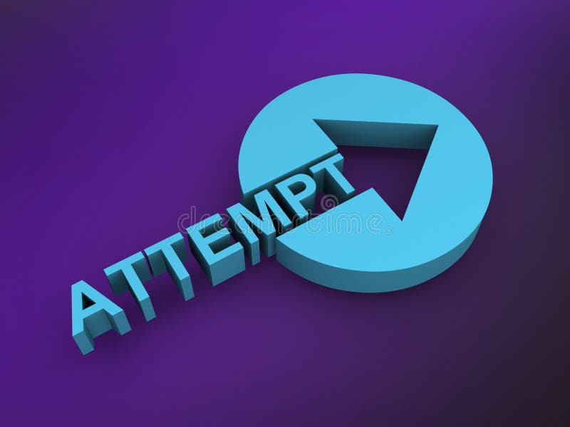 Attempt word on purple stock illustration. Illustration of endeavor ...