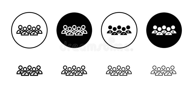 Attend Vector Icon Set Collection. Attend Outline Flat Icon Stock ...